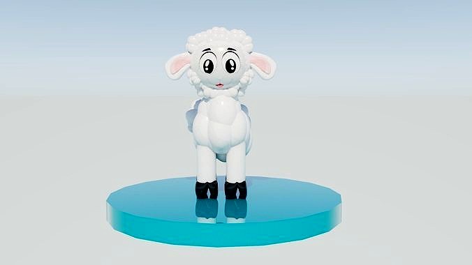 Alpaca Lama 3D model Rigged And Animated