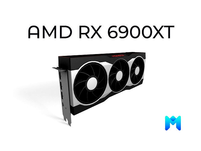 AMD RX 6900XT GPU 3d model