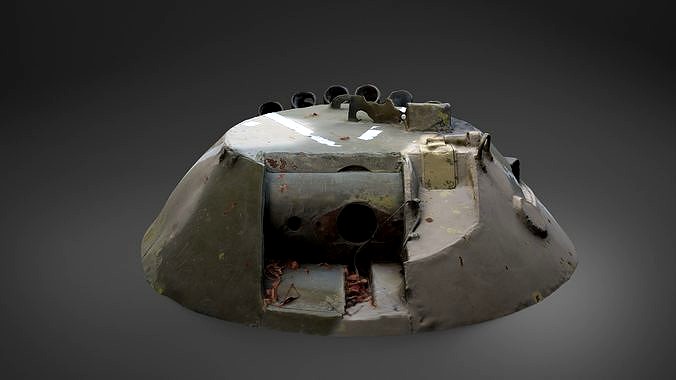 Destroyed russian Combat Module BTR-80 turret Photoscan 3d model