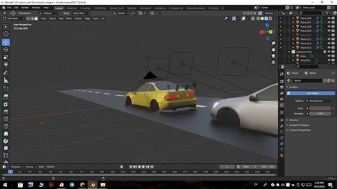 integra and honda inspire jdm 3d model