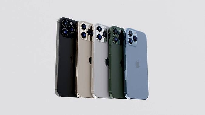 All Iphone 13 Pro Models with colors - 4K texture sets 3d