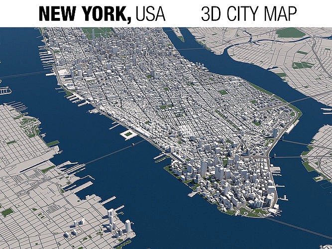 New York USA 3D Model City Map