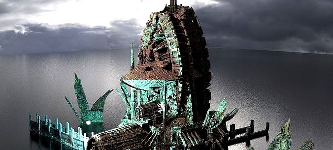 Art Deco Future Towers 5 Kit bash 3d model
