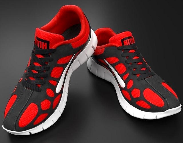 Realistic Girls Sport Sneakers 25 - 4K Textures 3d model