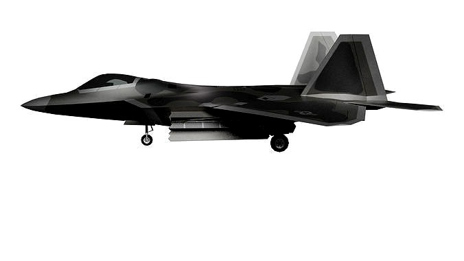 USA FF-22A Raptor Stealth Fighter Jet 3d model