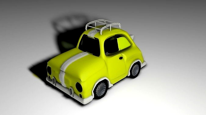 Low poly car cartoon 3d model