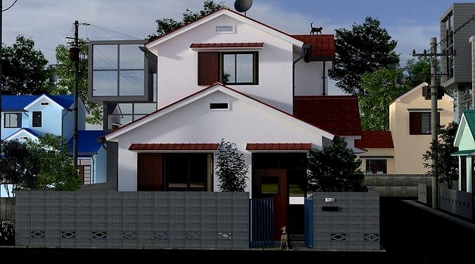 Doraemon Nobits House 3d model