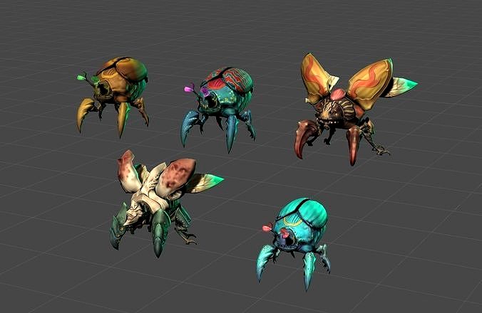 Beetle Creature Bug Mutant 3d model