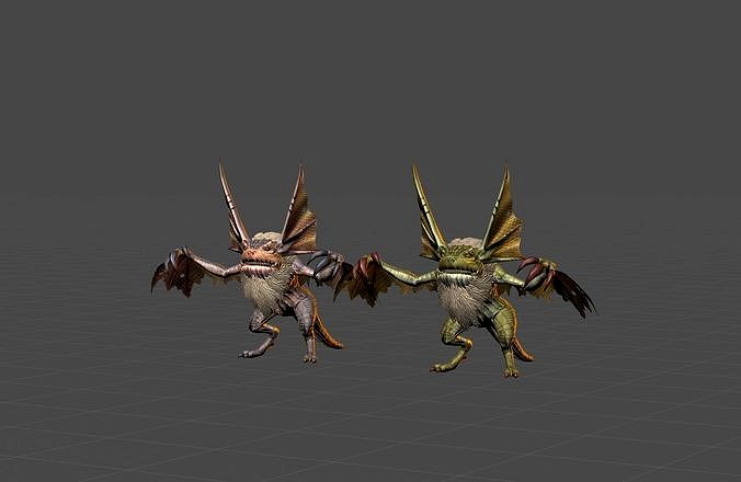Bat Lizard Demon Mutant 3d model