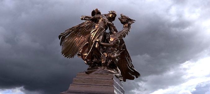 Angel and Demon statue 3d model