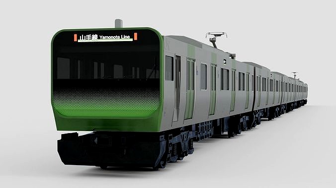 Low poly Japanese Rail Train E235 Series 3d model