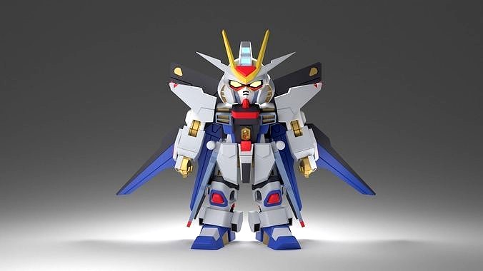 SD Strike Freedom Gundam 3D Model