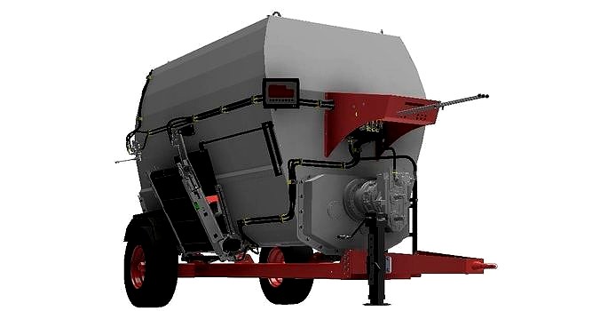 Manufacturable Horizontal feed mixer wagon TMR Mixer Feeder 3d model