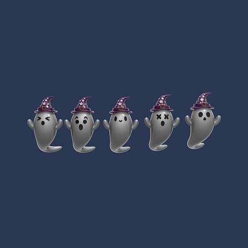 cute ghost 3d printable model | 3D