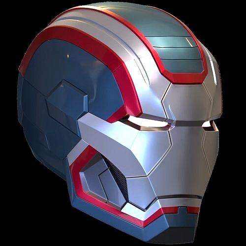 Iron Patriot mk1 helmet 3d printable model with motorization | 3D