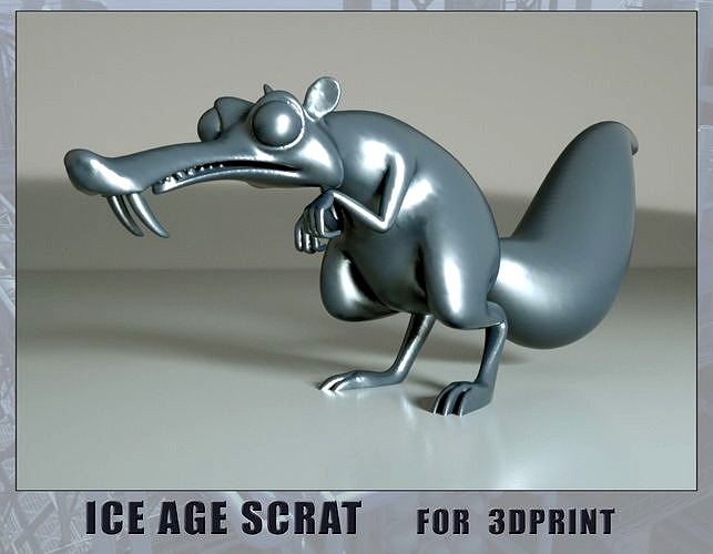 Ice Age Scrat for 3D print | 3D model