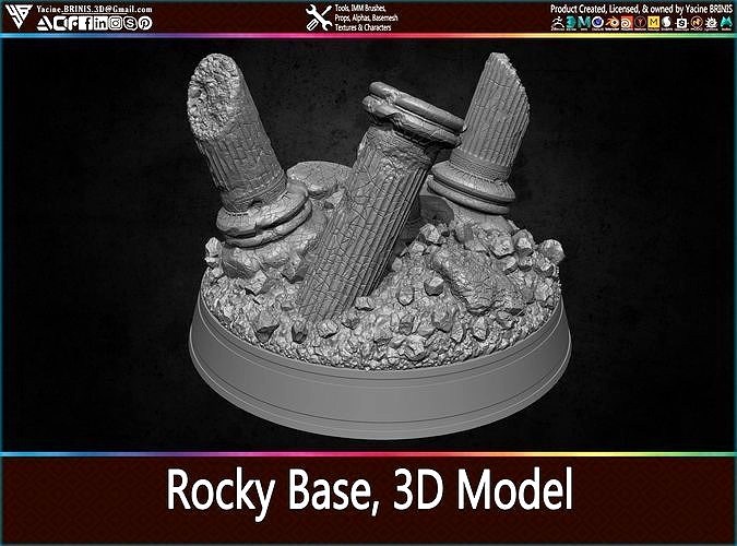 Rocky Base 3D Model | 3D