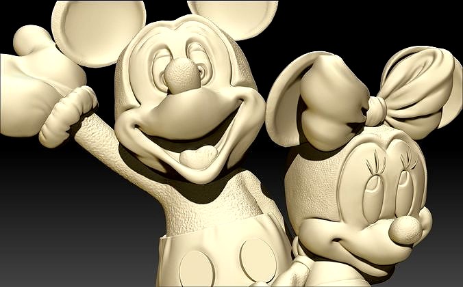 Mickey and Minnie mouse for 3D print | 3D model