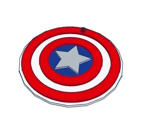 Captain America Shield Keychain | 3D model