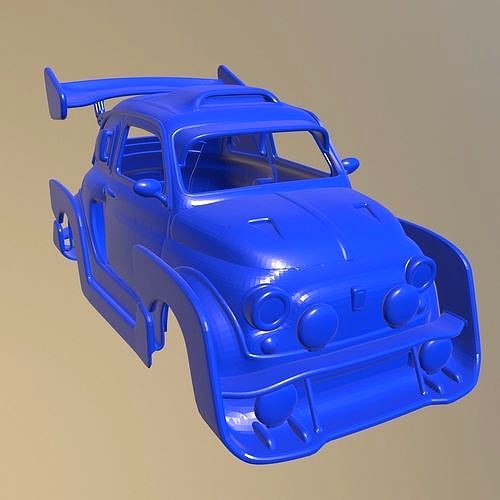 FIAT 500 RAID PRINTABLE CAR BODY | 3D model
