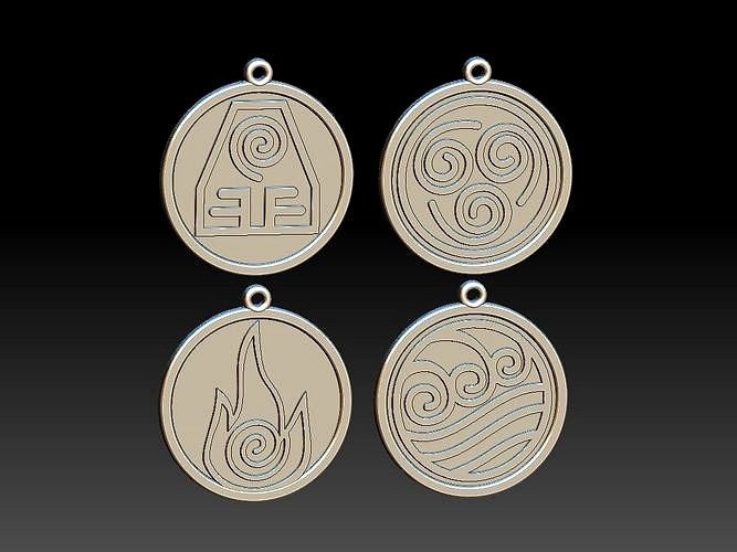 ATLA The Last Airbender All Four Elements | 3D model