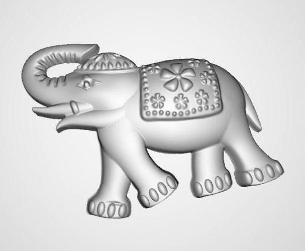 ELEPHANT 3D BAS RELIEF FOR CNC AND JEWELLERY ENGRAVING | 3D model