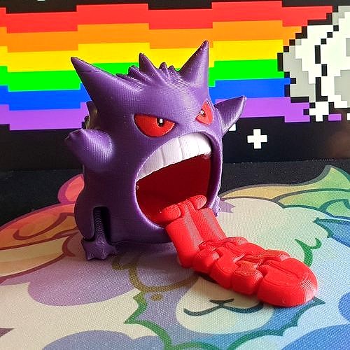 Gengar - Flexi Articulated Pokemon - print-in-place | 3D model