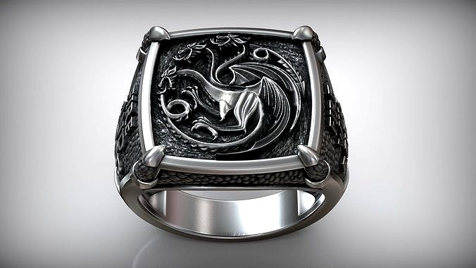 Targaryen House Dragon GOT Symbol Fan Art Signet | 3D model