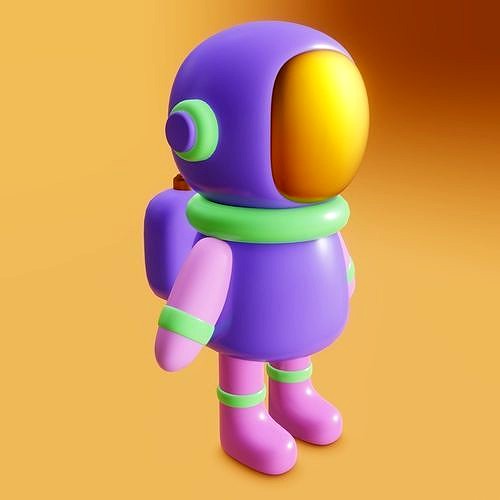 Game-Ready Low Poly Astronaut 3d model