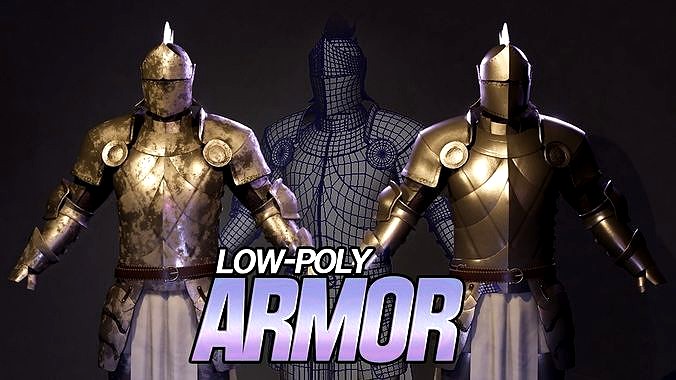 Game Ready Silver Armor 3D Model