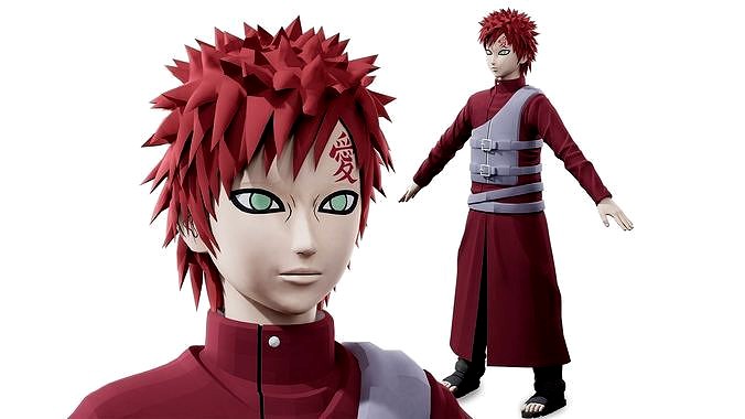 Gaara Naruto Characters 3d model