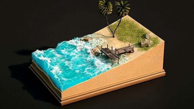 Beach Ocean 3d model