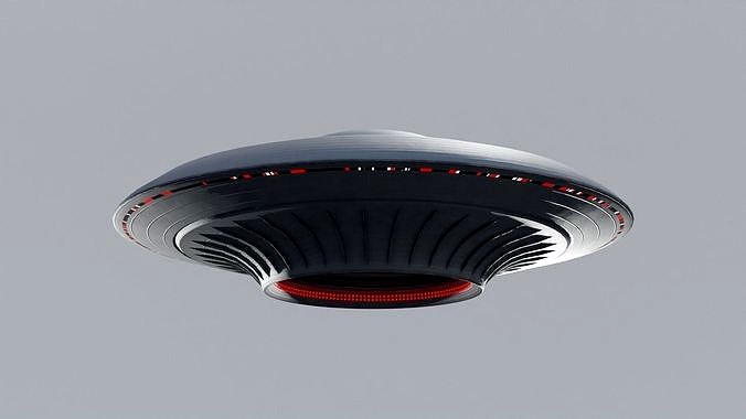 Detailed Retro Sci-fi UFO with 4K Textures 3d model