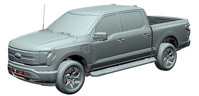 Ford F150 Lightning 2022-Exterior Scan 3D model