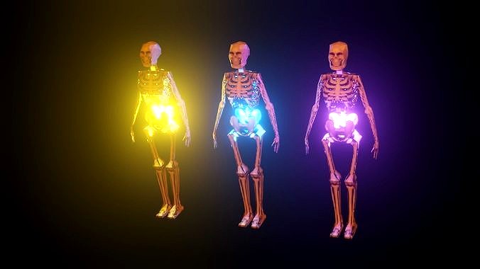 PS1 Style Lowpoly SKELETON 3d model