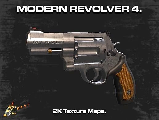 Modern Revolver 4 3d model