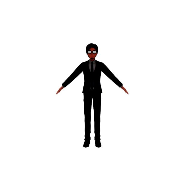 Cartoon employee 3d model