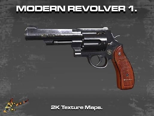 Modern Revolver 1 3d model