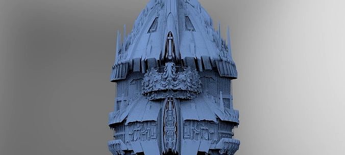 Ocean Cyberpunk Tower 1 3d model