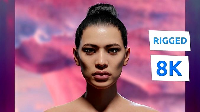 Photorealistic Human - Kim Rigged 3d Model for Blender