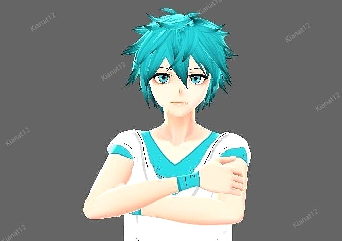 3d low poly male avatar for vrchat and for vtubing model