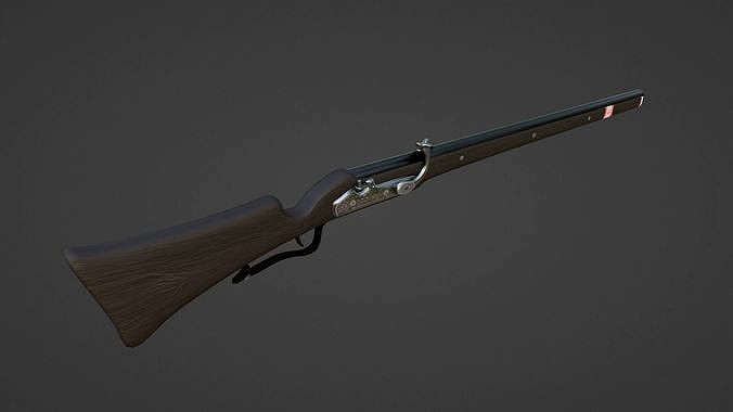 1480 Matchlock Arquebus Long Rifle 3d model