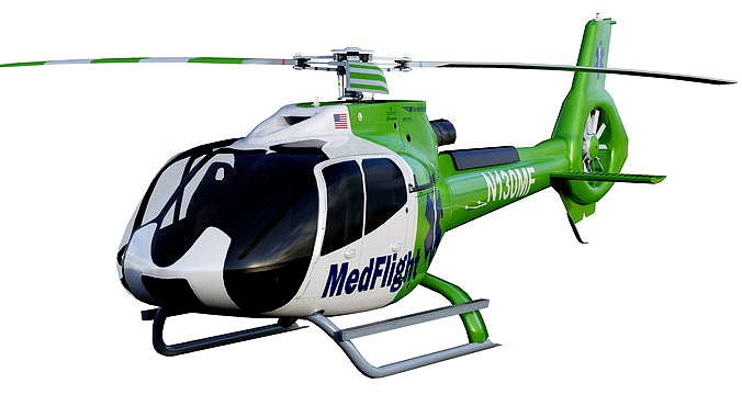 Helicopter Pack EC130-H130 Med Flight Livery 3d model