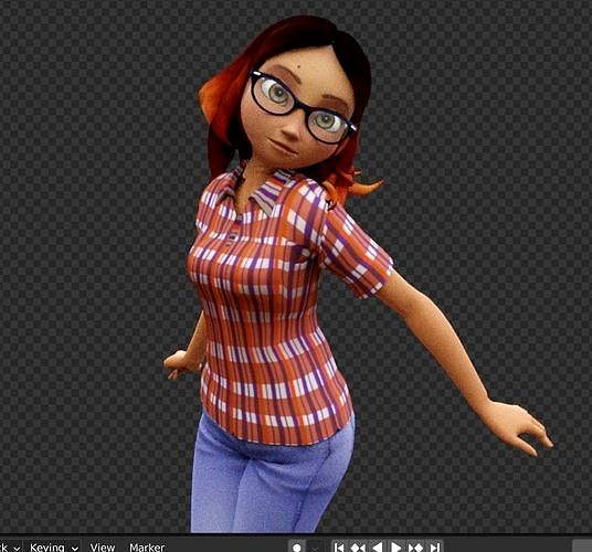 Miraculous Alya Animated Rigged update 2022 3d model