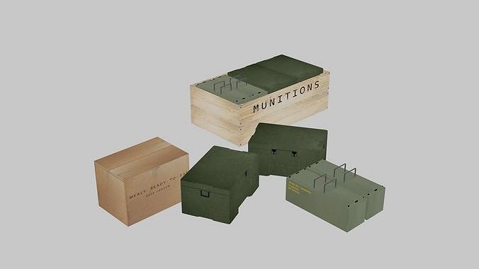 Military Crates and Boxes Pack 3d model