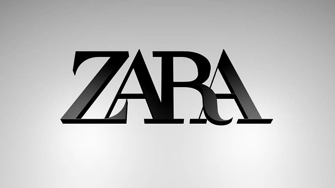 Zara logo 3d model
