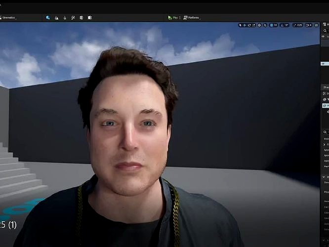 Elon Musk 3d model unreal engine and unity -- coolgames