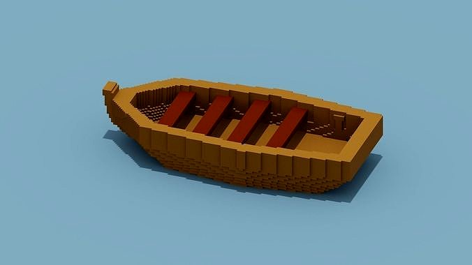 Voxel Boat 3d model