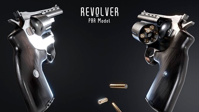 Revolver 357 Magnum Game Ready 3d model