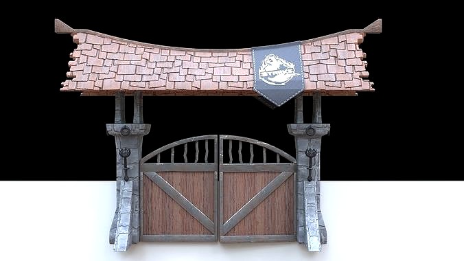 Low Poly Gate 3DModel